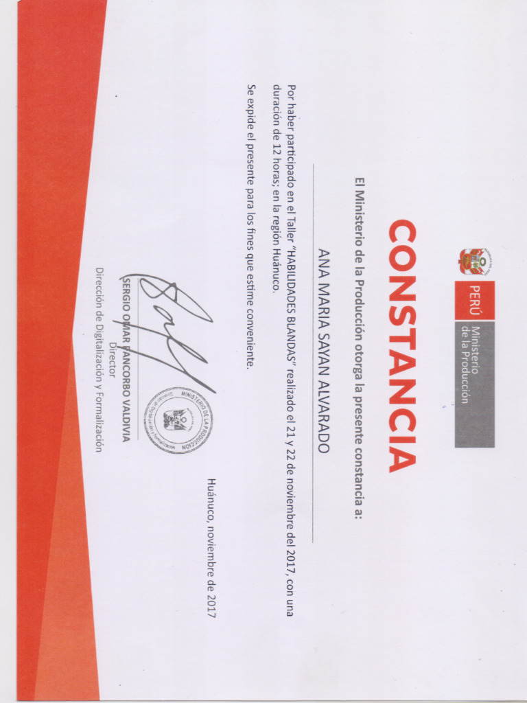 CONSTANCIA 2024 | PDF