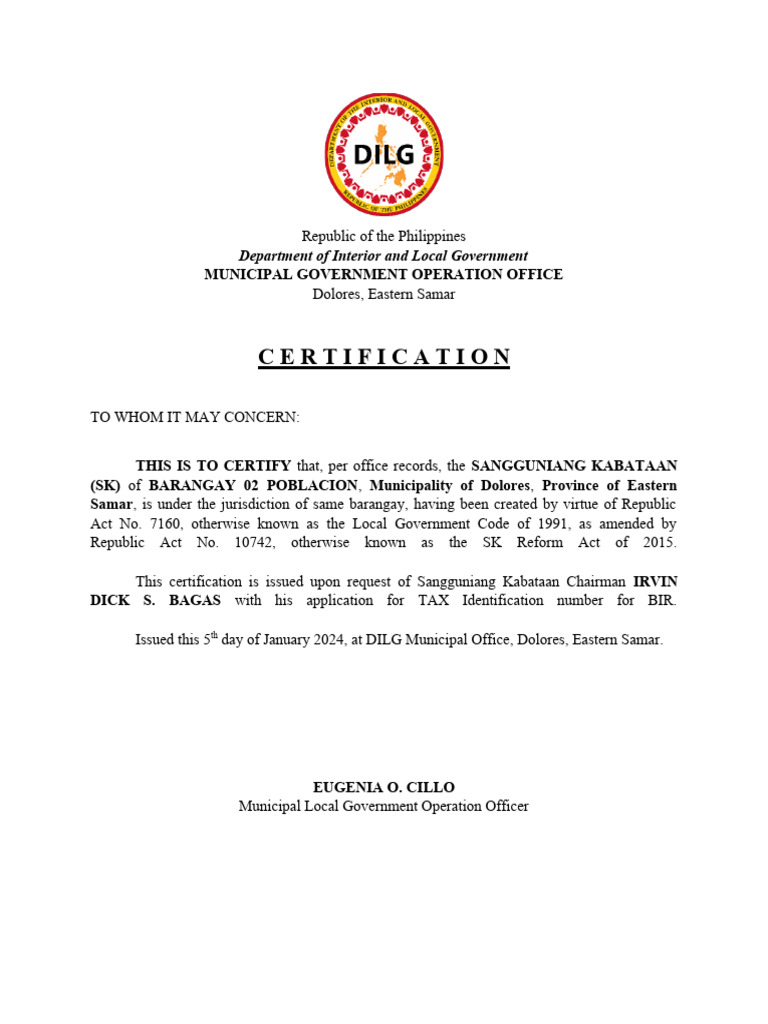 Certificate of SK Creation | PDF