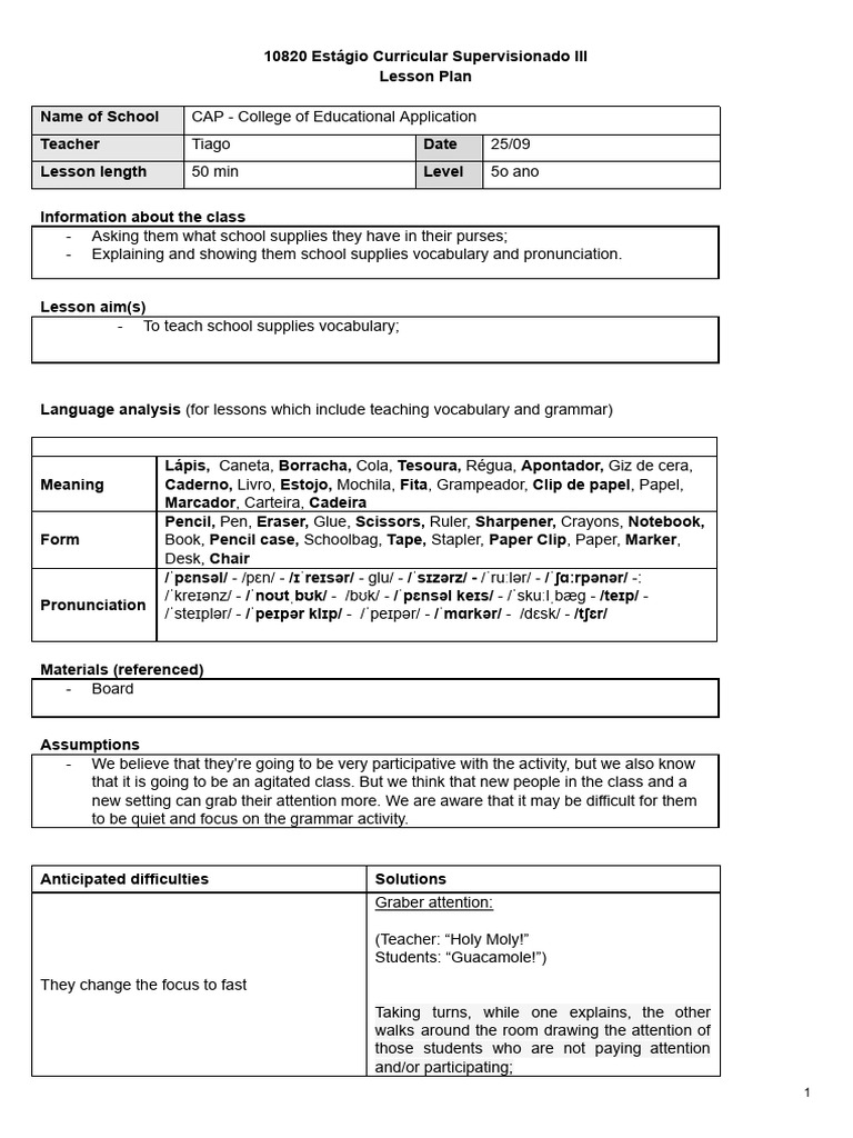 Lesson Plan 25_09 | PDF | Human Communication | Communication