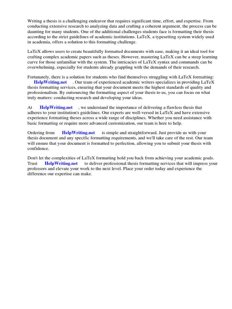 Latex Thesis Web Page | PDF | Thesis | Te X