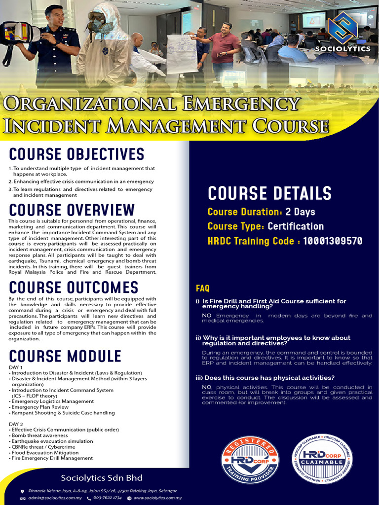 Organizational Emergency Incident Management Course | PDF | Emergency Management | Incident ...