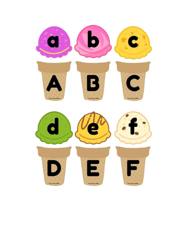 Ice Cream Alphabet | PDF