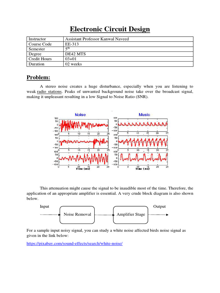 EE-313 Electronic Circuit Design CEP-v2 | PDF