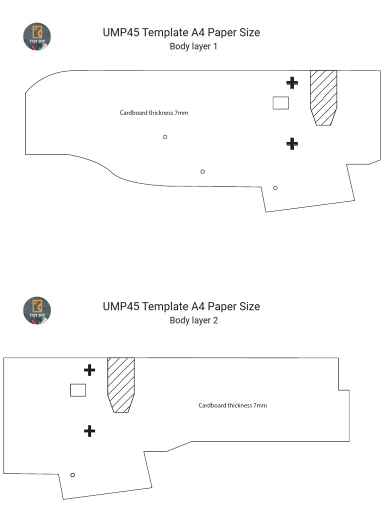Template UMP45 A4 Paper Size ToyDIY | PDF | Home & Garden