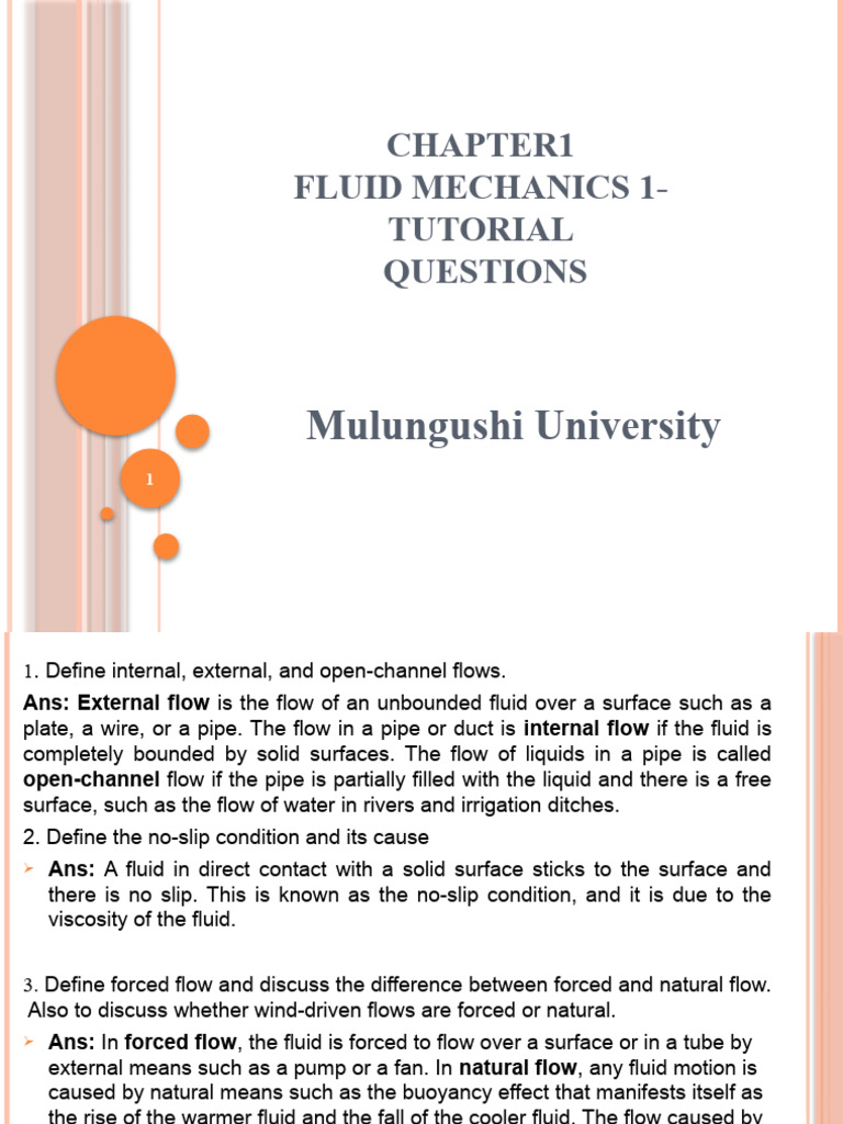 Fluids Chapter 1 Tutorial | PDF | Fluid Dynamics | Boundary Layer