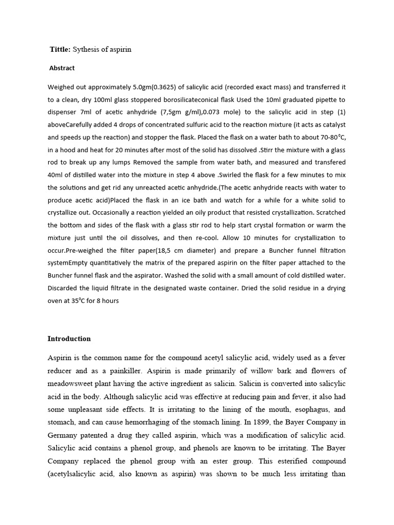 Prac 11 | PDF | Ester | Acid