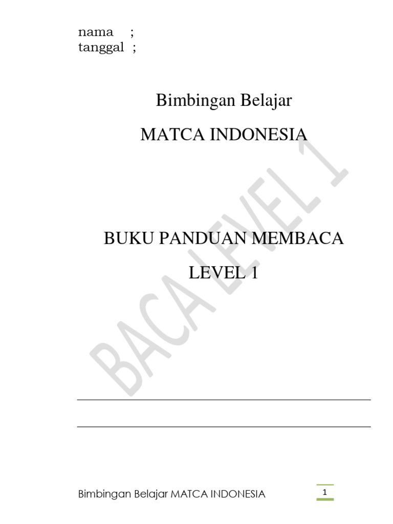Baca Level 1 Matca | PDF