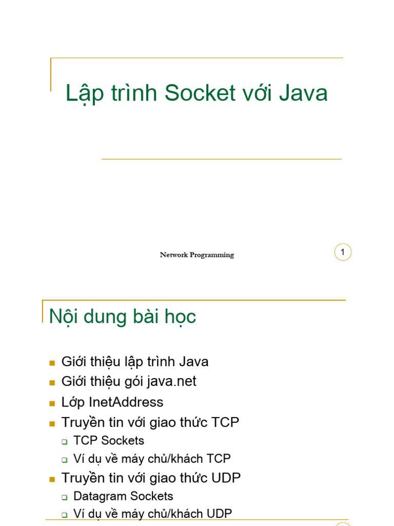 Bai 5 - Lap Trinh Socket Voi Java | PDF