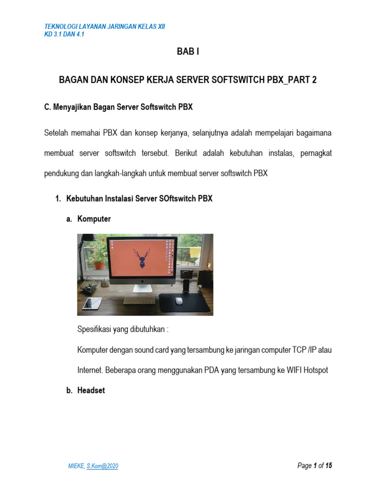 Bab I Bagan Dan Konsep Kerja Server Softswitch PBX - 2-Revisi 2021 | PDF