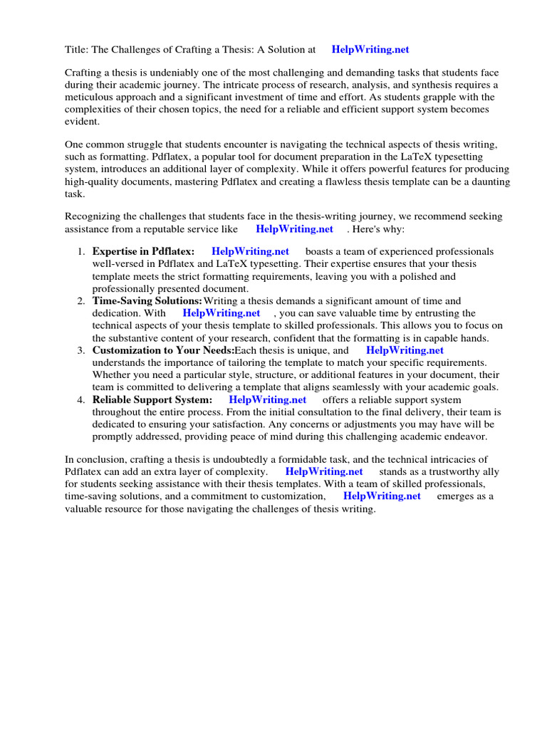 Thesis Template Pdflatex | PDF | Thesis | Abstract (Summary)