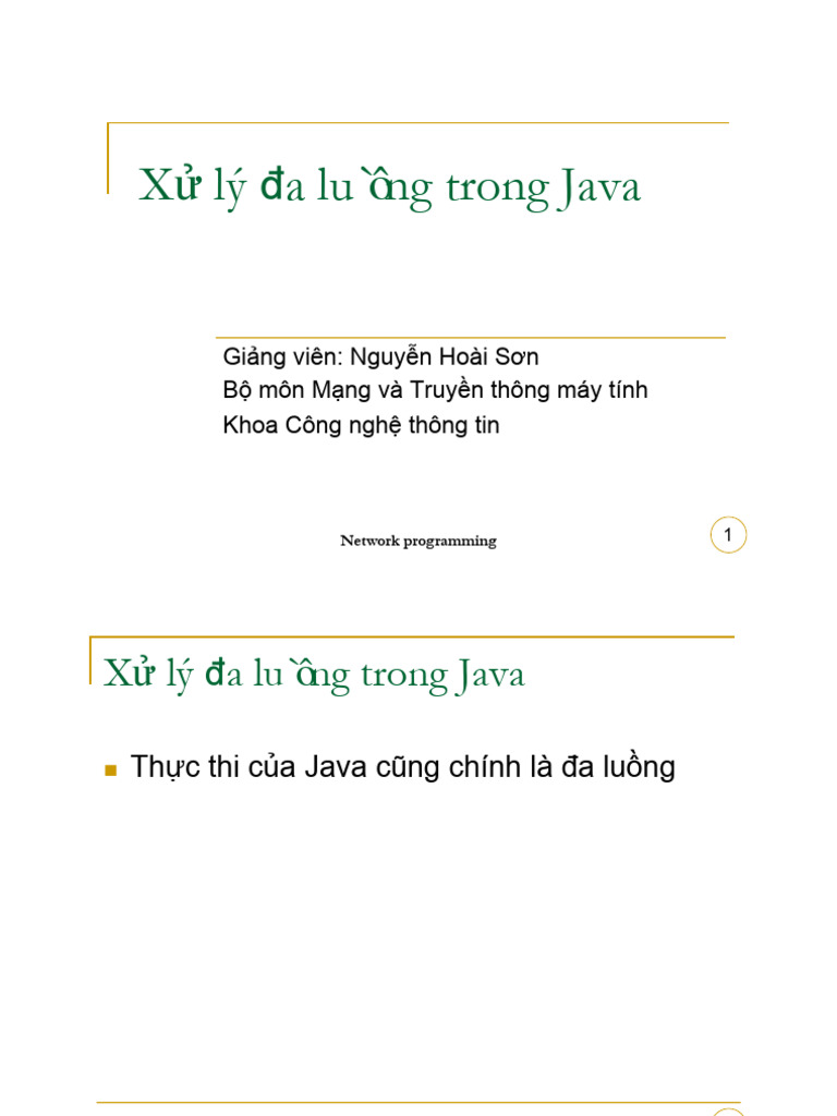 Bai 8 - Xu Ly Da Luong - Java | PDF
