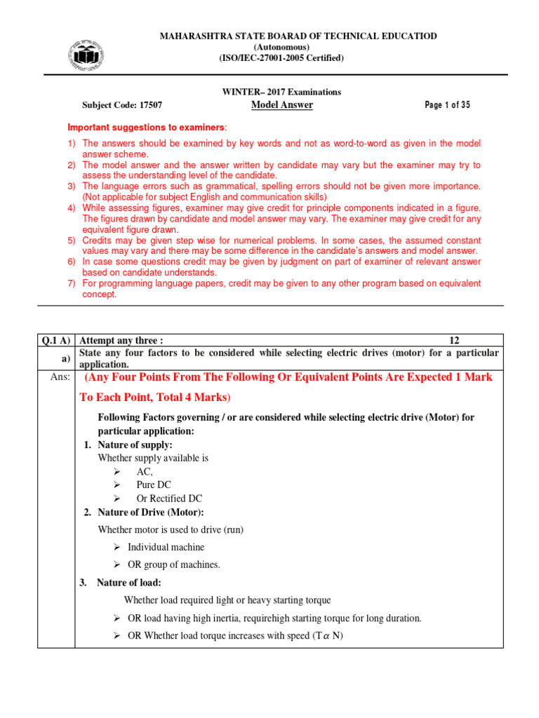Model Answer for 17507 Winter 2017 | PDF | Welding | Construction