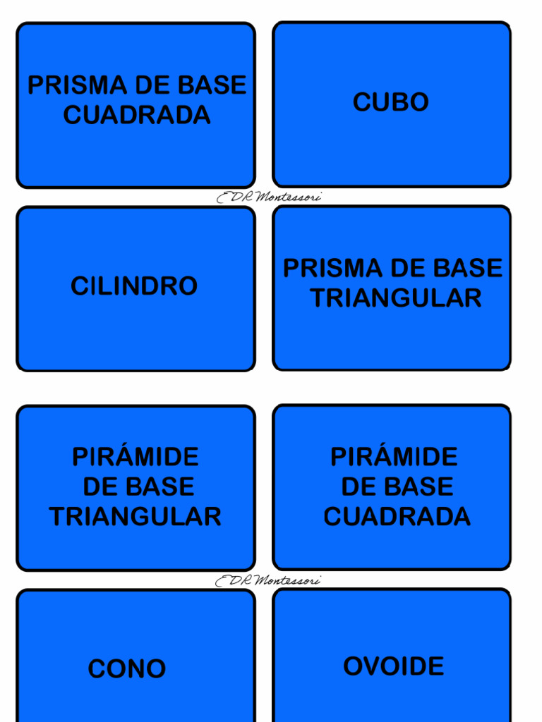 Tarjetas Solidos Geometricos 1 | PDF