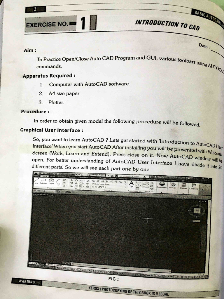 Introduction To To Practice Openclose Auto Cad Program And Gui Pdf Graphical User 