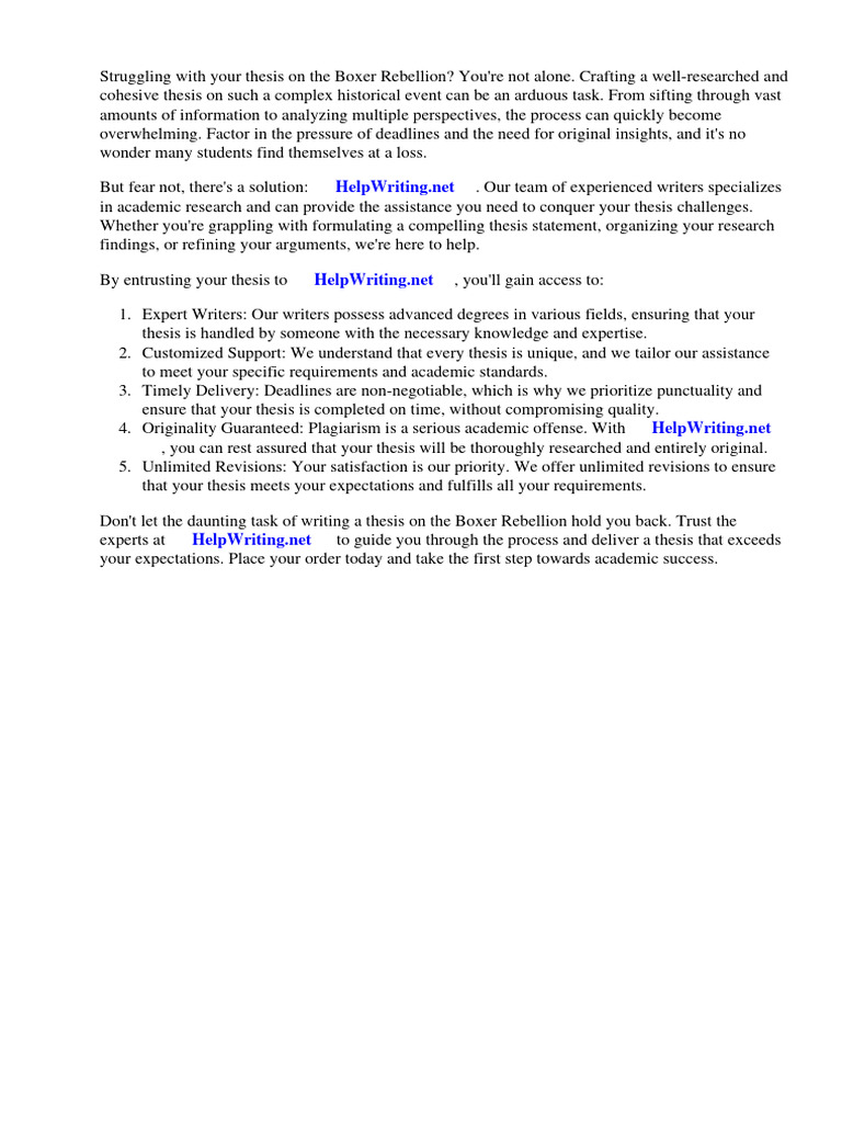 Boxer Rebellion Thesis Statement | PDF | Battle Of The Alamo | China