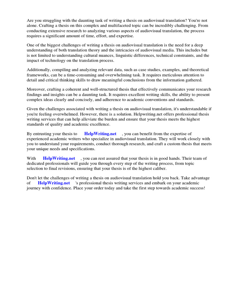 Thesis Audiovisual Translation | PDF | Translations | Http Cookie