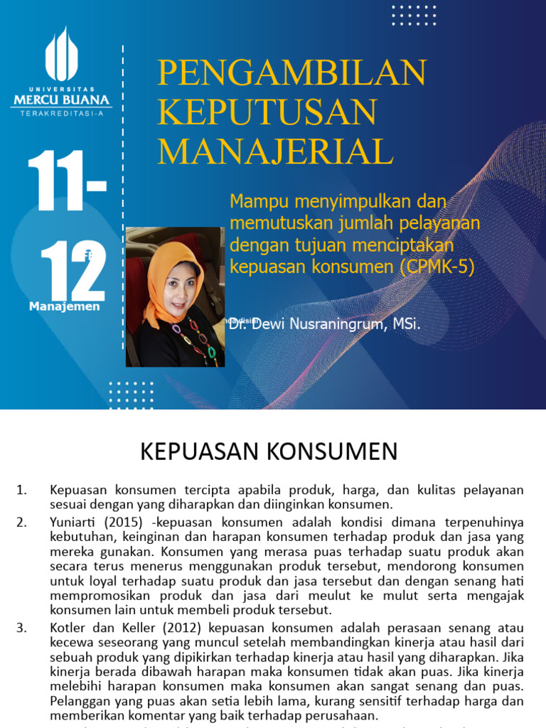 Modul 11-12 Kepuasan Konsumen | PDF | Bisnis