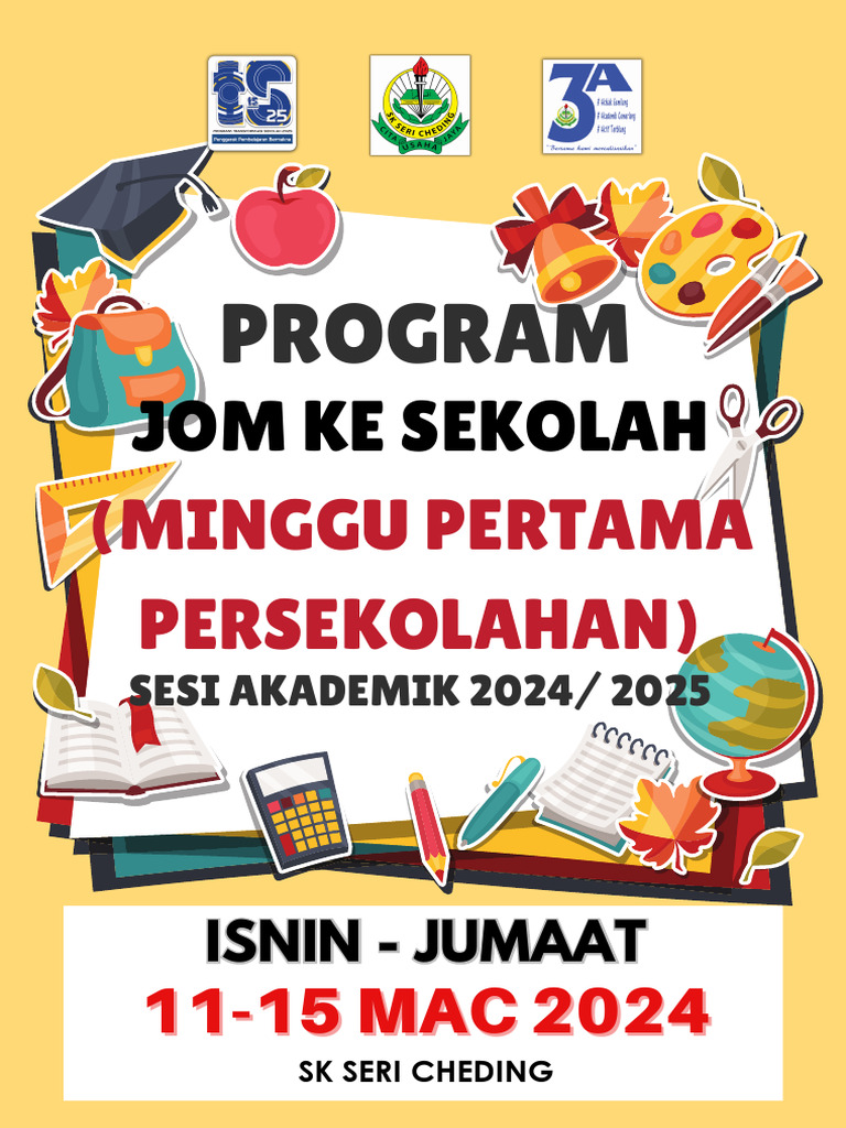 Buku Program Jom Ke Sekolah (Minggu Pertama Persekolahan) | PDF