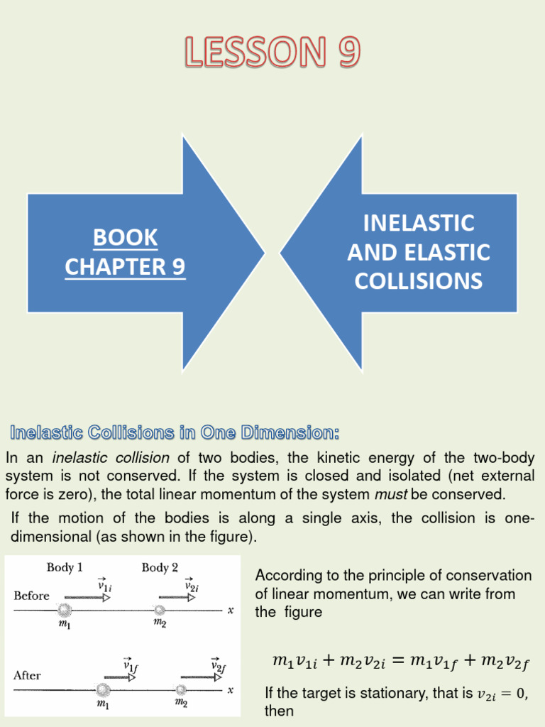 Physics 1 - LESSON 9 (Mid - Spring 24) | PDF | Collision | Momentum