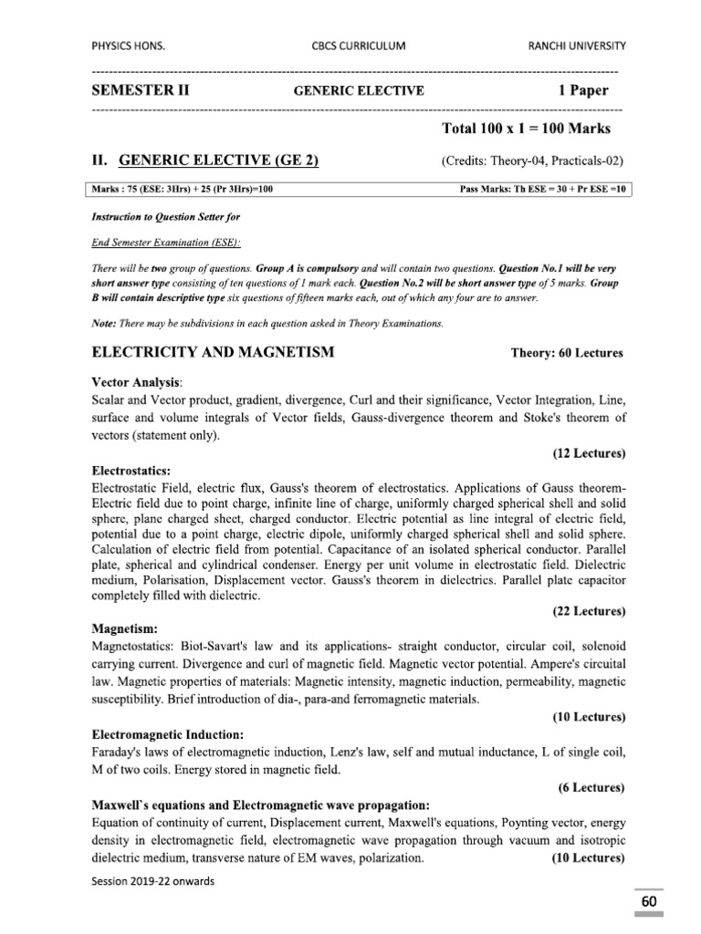 (Ge 02) Physics Sem 02 | PDF