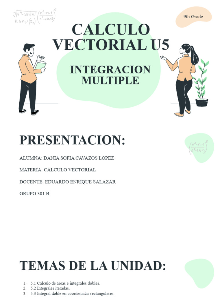 U5 Dania Sofia Cavazos Lopez | PDF | Integral | Vector Euclidiano