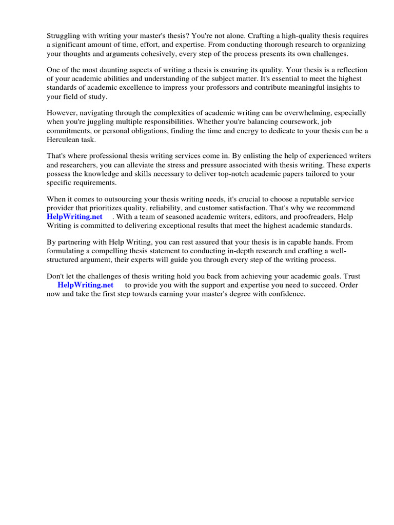 Master Thesis Service Quality | PDF | Thesis | Expert