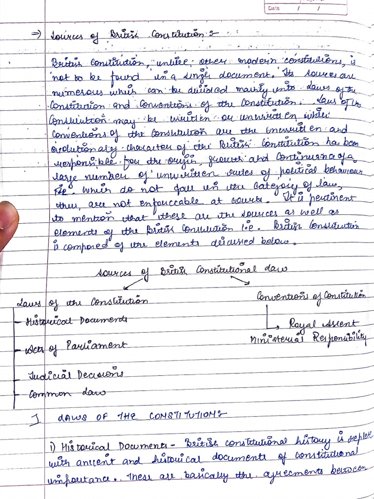 Sources of British Constitution | PDF
