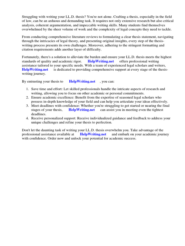 Lld Thesis Uom | PDF | Thesis | Doctor Of Philosophy