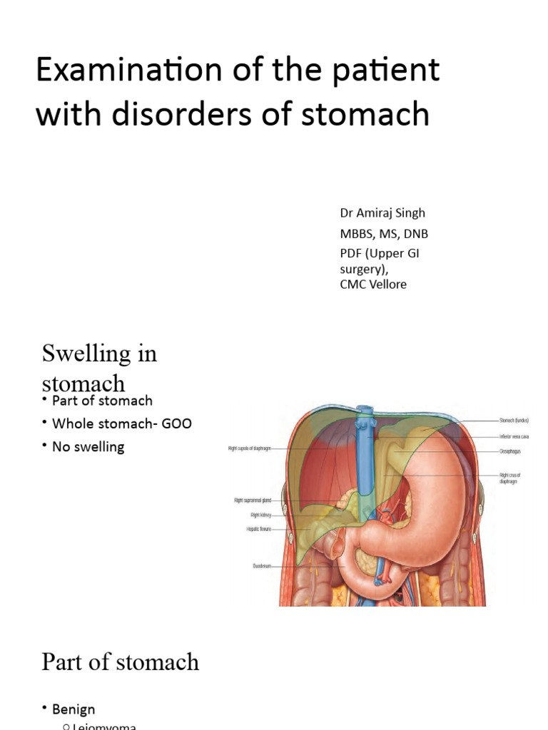 Upper GI Surgery Patient Examination Guide | PDF | Stomach | Medical ...