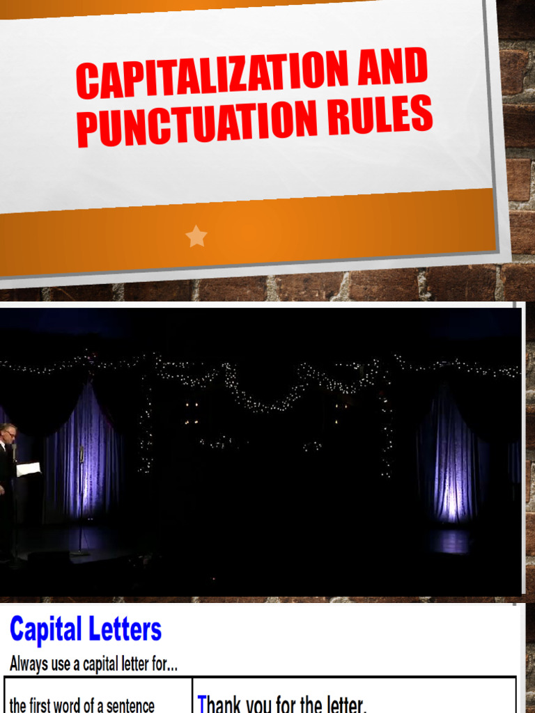 Capitalization and Punctuation Rules | PDF