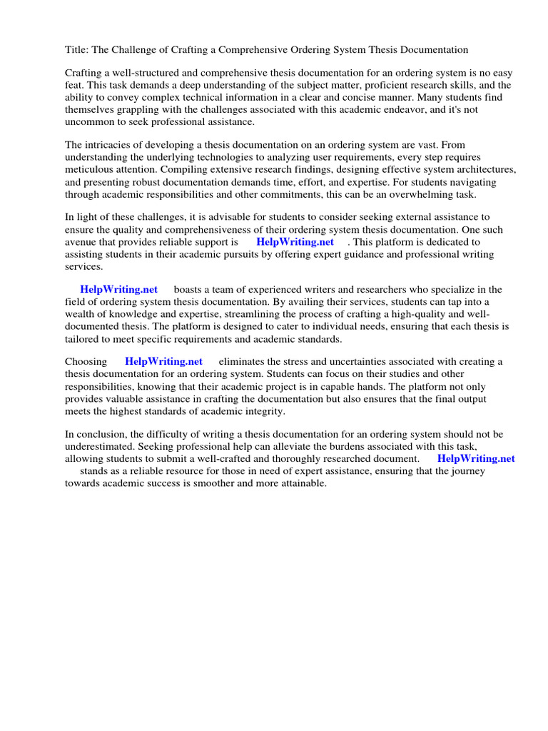 Ordering System Thesis Documentation | Download Free PDF | Databases ...