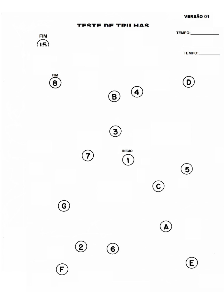 Trail Making Test- Versão Infantil | PDF