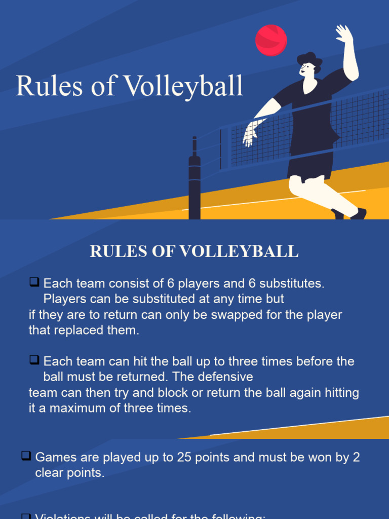 Rules of Volleyball | Download Free PDF | Volleyball | Sports