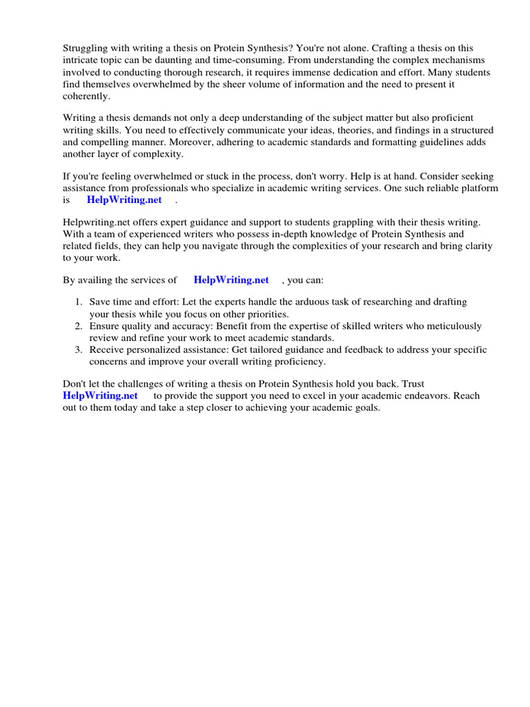 Protein Synthesis | PDF | Translation (Biology) | Messenger Rna