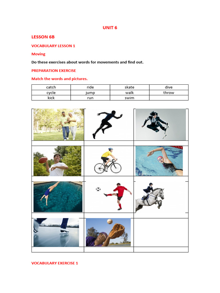 UNIT 6 LESSON 6B LEVEL 3-4 | PDF | English Language | Stress (Linguistics)