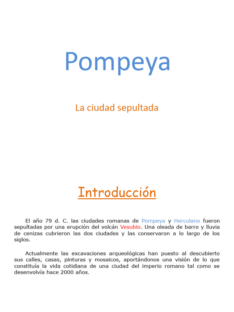 Pompeya | PDF | monte Vesubio | Volcán