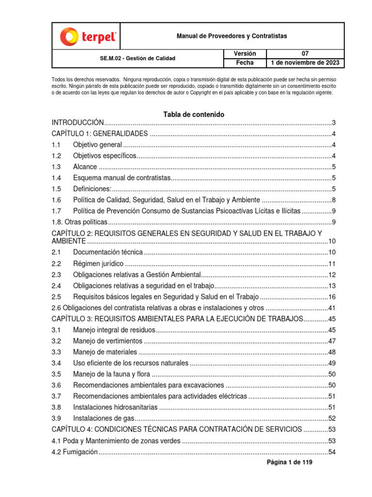 Manual de Contratistas Soc 1000 | PDF | Residuos | Outsourcing