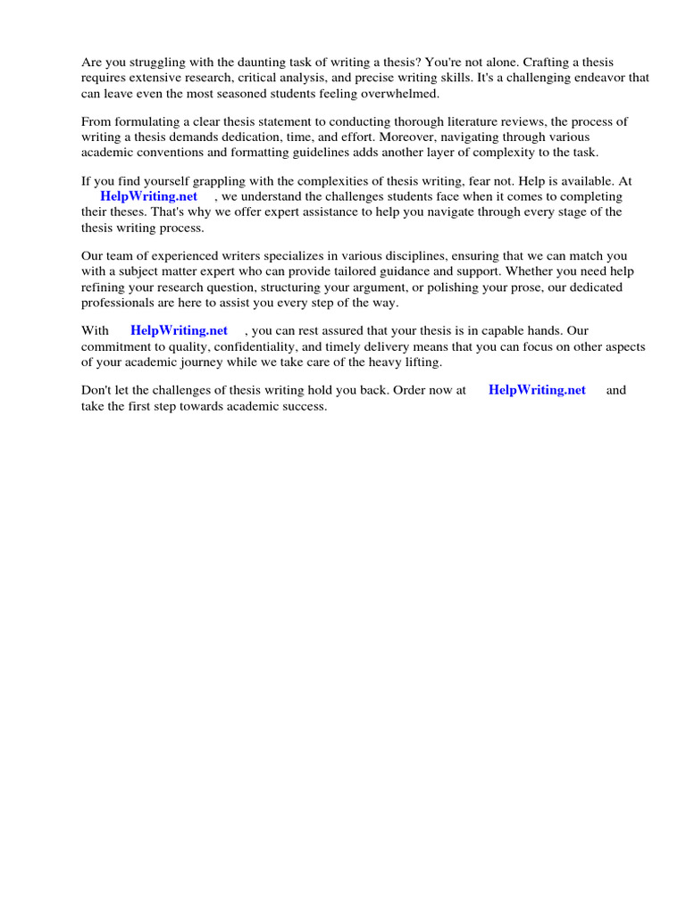 Thesis Discussion | Download Free PDF | Thesis | Methodology