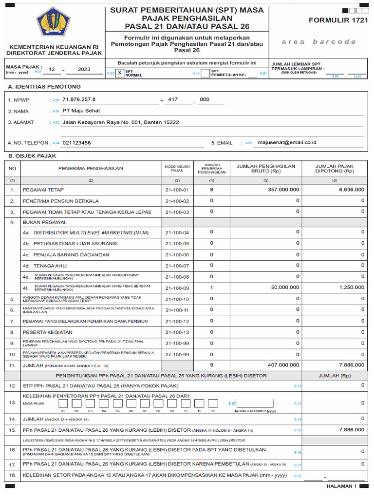ESPT PPh 21_SPT Induk | PDF