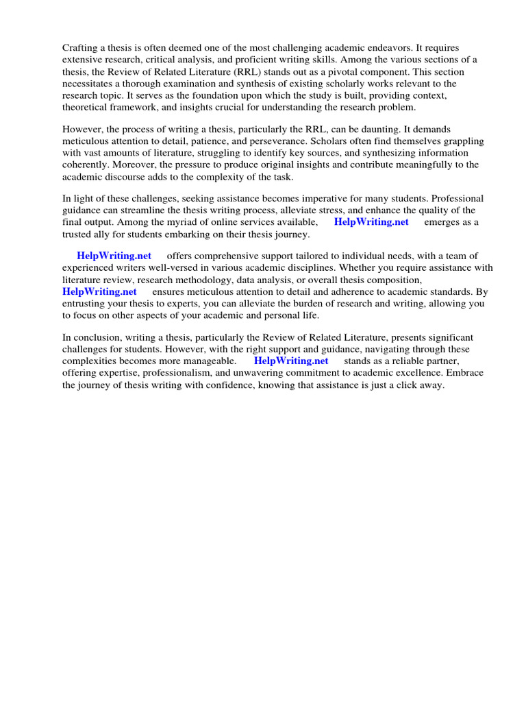 Thesis RRL | PDF | Thesis | Metadata