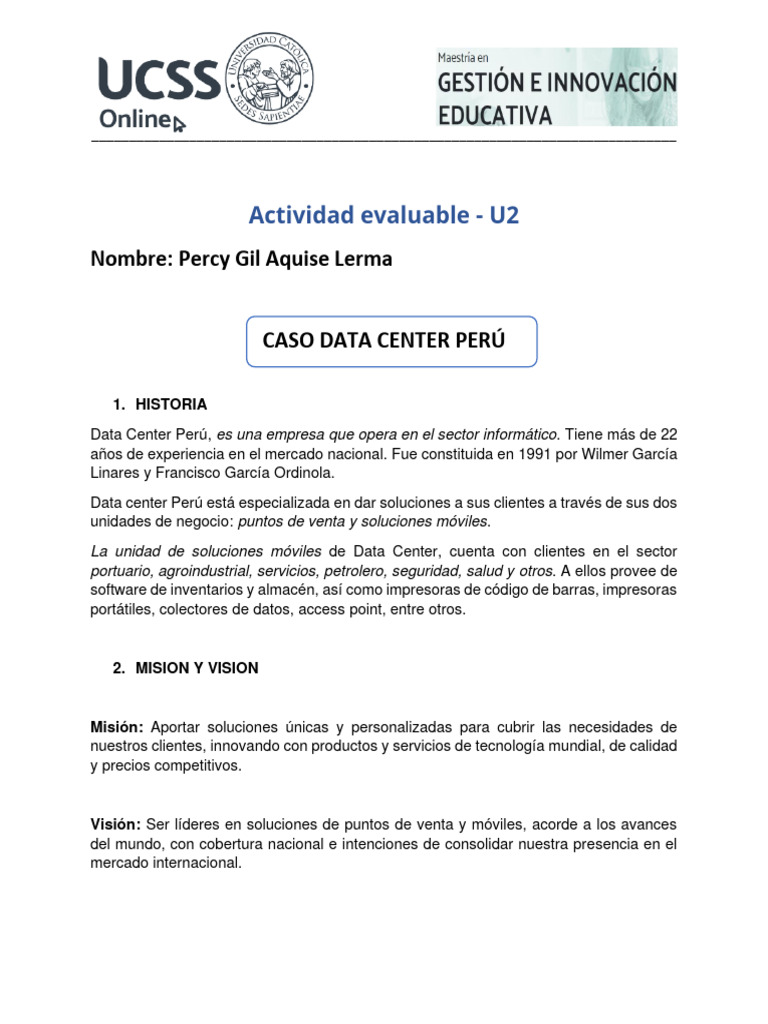 Data Center Peru - Trabajo | PDF | Business | Software