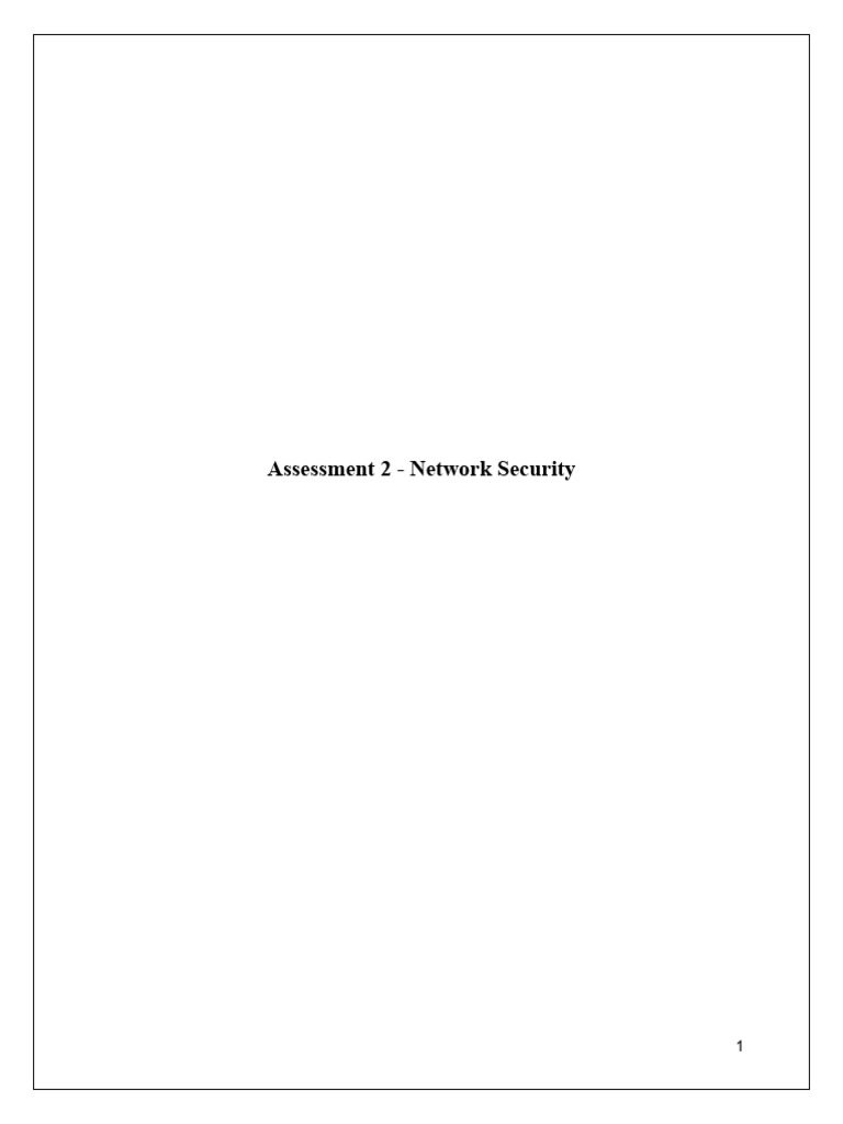 Assessment 2 - Network Security | PDF | Security | Computer Security