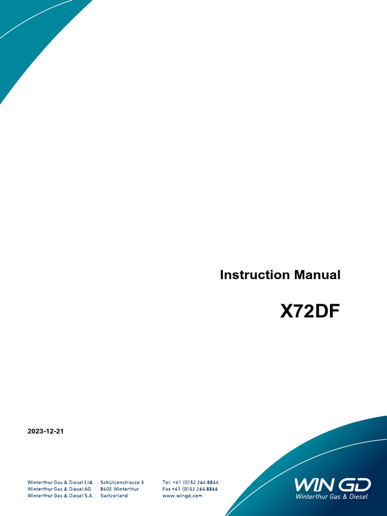 IM_WinGD_X72DF_2023-12-21 | PDF | Internal Combustion Engine | Piston