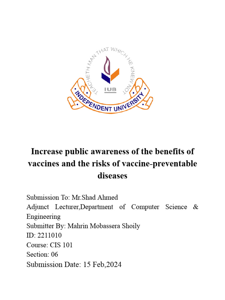 Mahrin Mobassera Shoily | PDF | Data | Vaccines