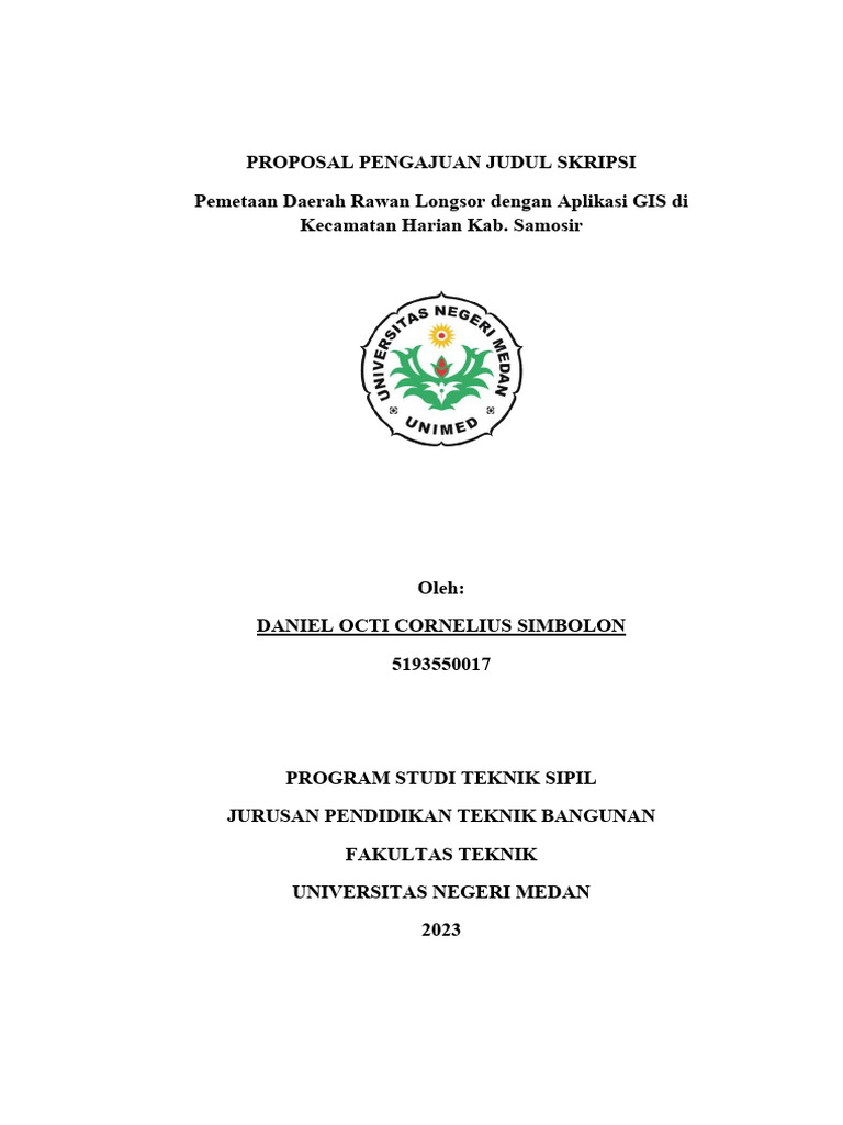 PROPOSAL PENGAJUAN JUDUL SKRIPSI Pemetaan | PDF