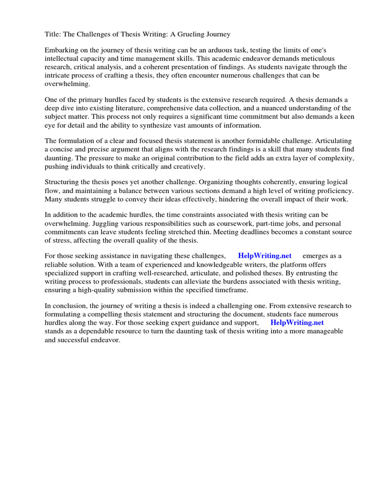 Sample of A Thesis Writing | PDF | Thesis | Essays