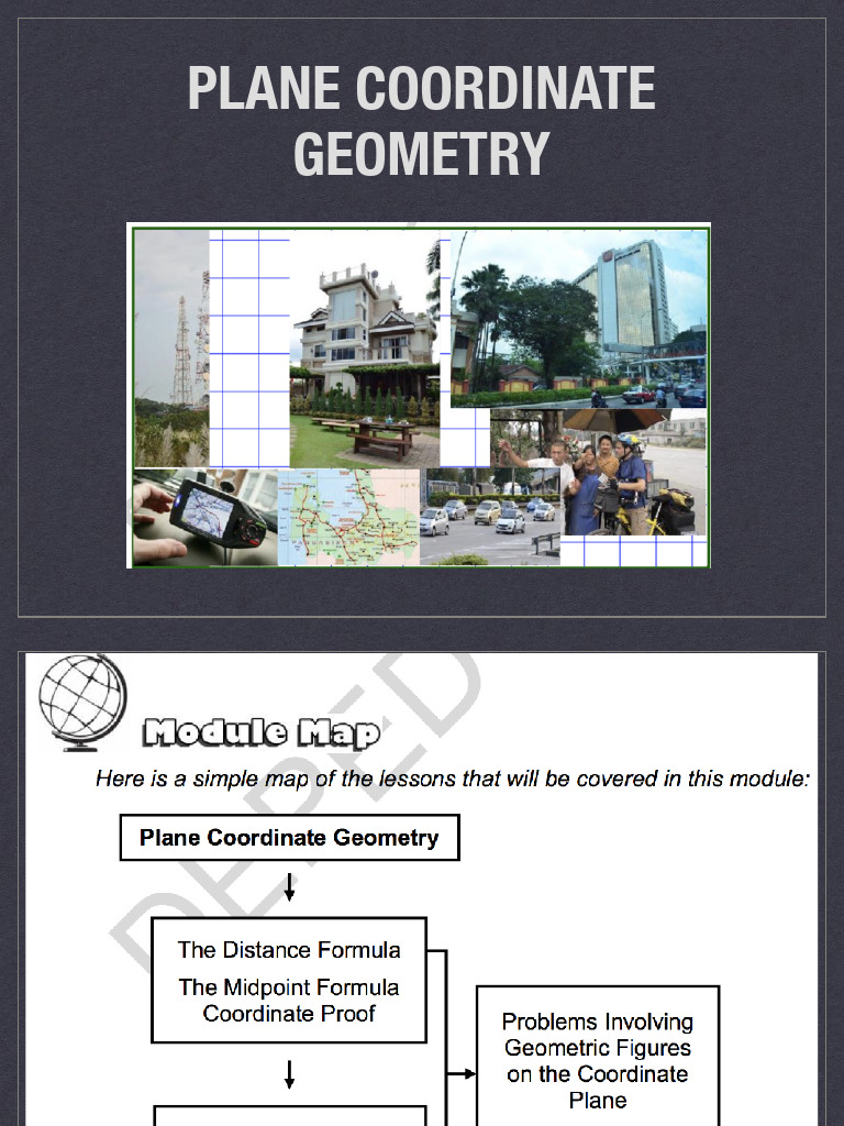 Plane Geometry Guide Pdf Circle Cartesian Coordinate System