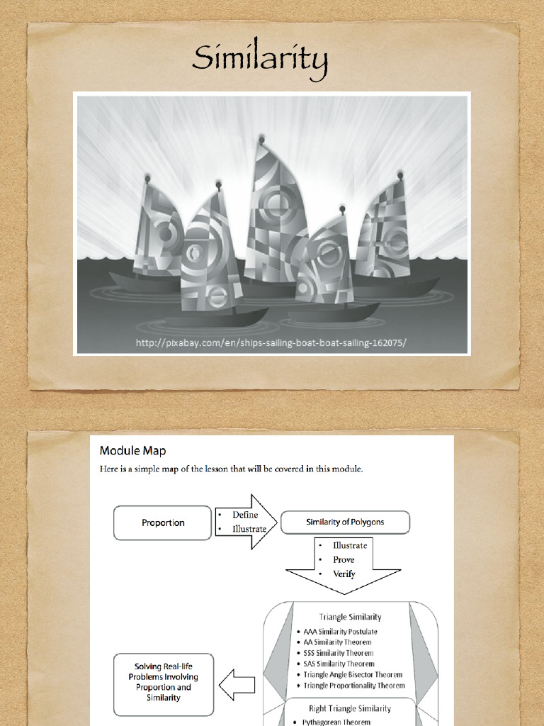 Triangle Similarity Theorems Explained | PDF | Triangle | Elementary ...