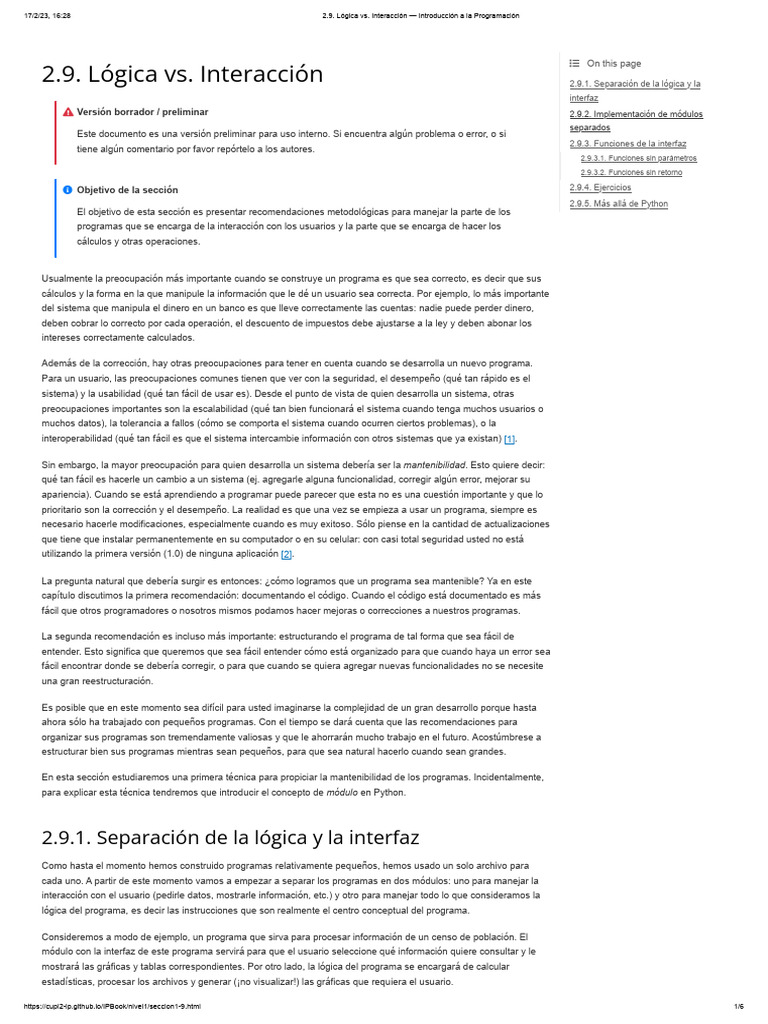 2.9. Lógica vs. Interacción - Introducción A La Programación | PDF | Python (lenguaje de ...