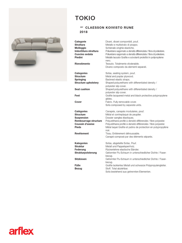 Tokio-sofa-system | PDF | Building Engineering | Materials